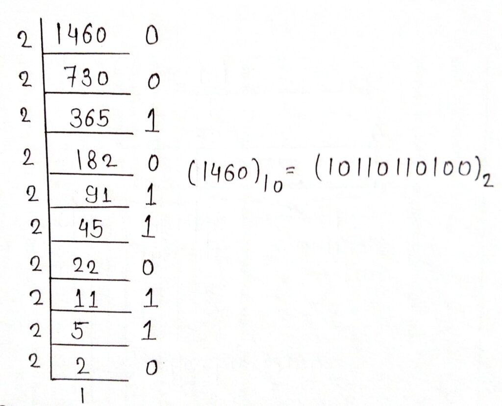Represent 1460. 125 base 10 in single precision and double precision ...