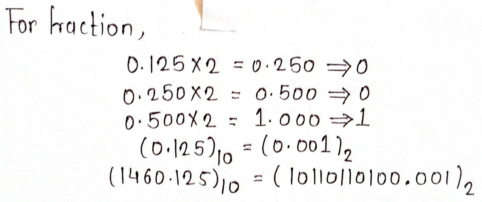 Represent 1460. 125 base 10 in single precision and double precision ...